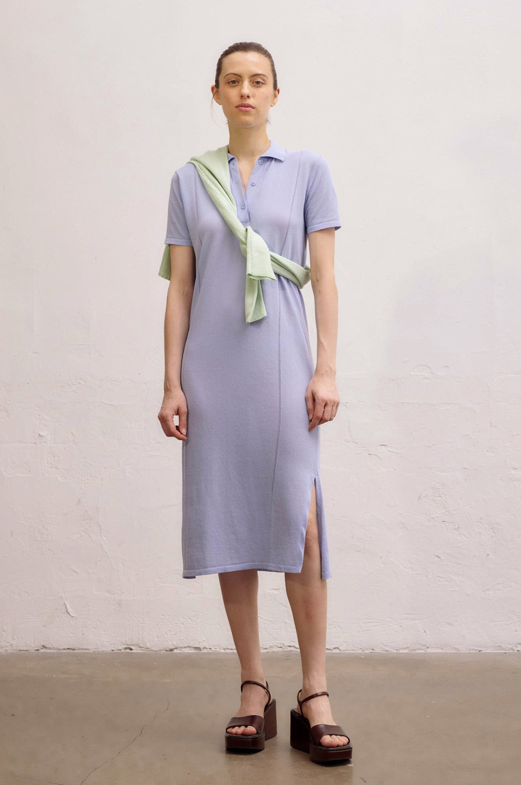 Caledon Polo Dress - Sky Blue
